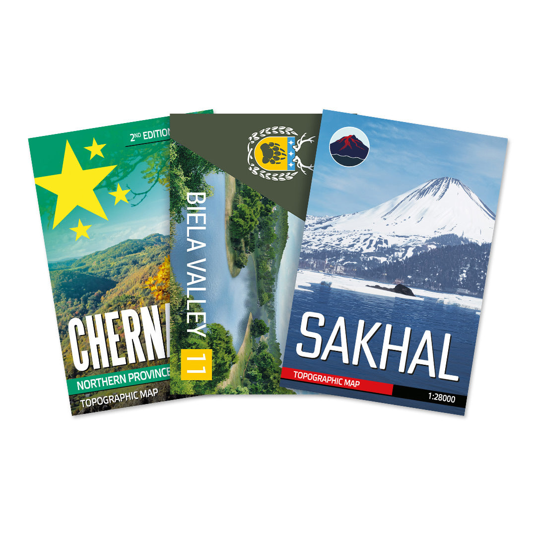 DAYZ - CHERNARUS + LIVONIA + FROSTLINE SAKHAL PRINTED MAPS COMPLETE BU – BOHEMIA INTERACTIVE